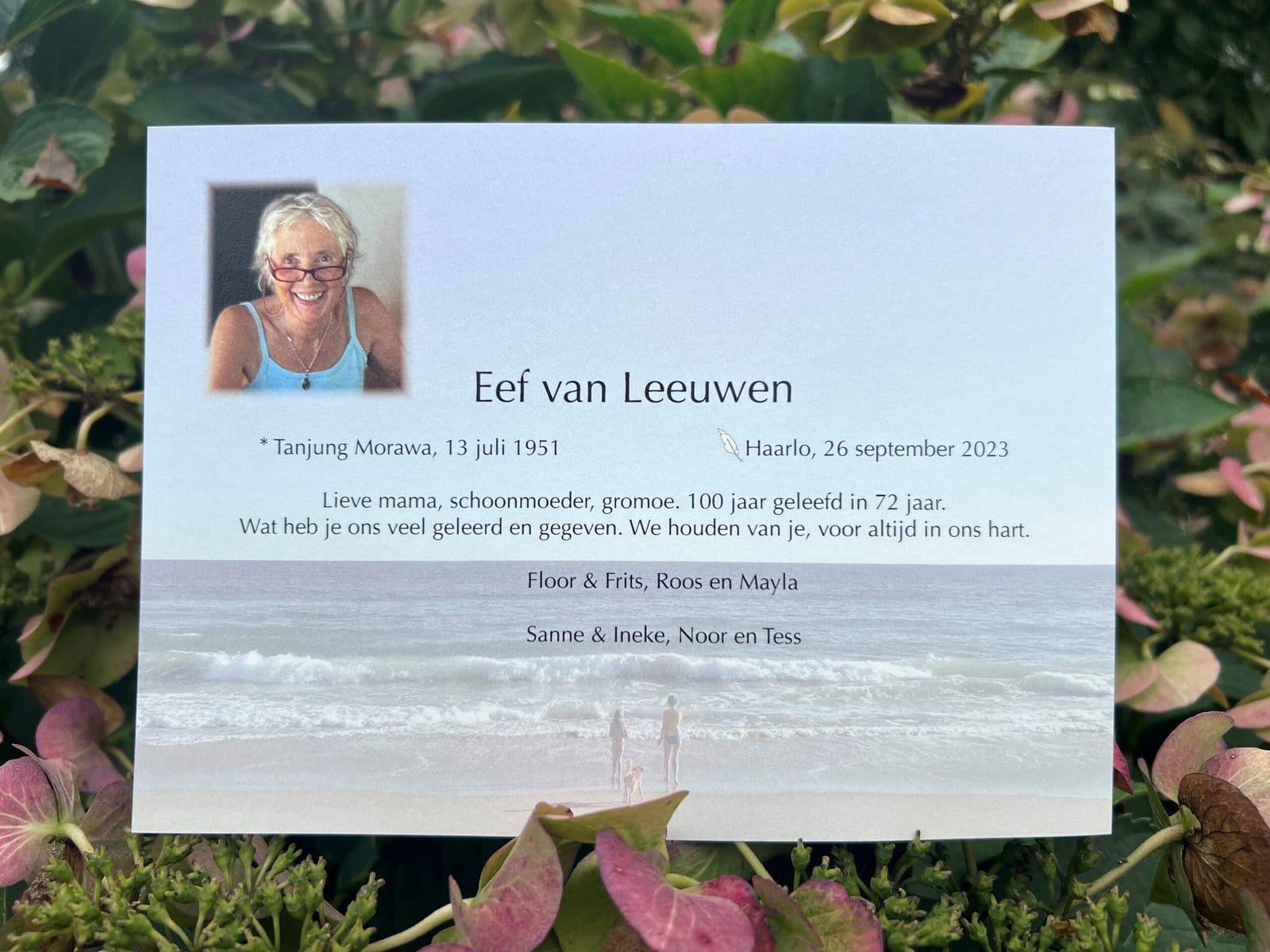 In Memoriam: Eef van Leeuwen: 100 jaar geleefd in 72 jaar - Erve Veldink
